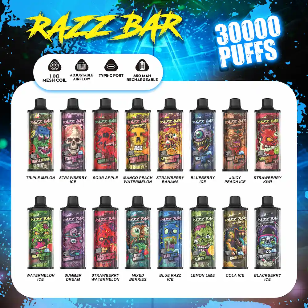 RAZZ BAR 30000 (30K) Puffs Disposable Vape 10.87
